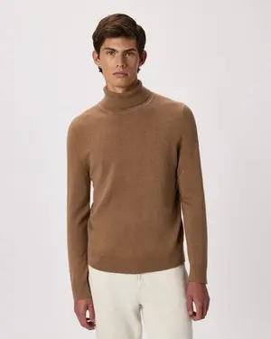 Quince Mongolian Cashmere Turtleneck Sweater - Teak