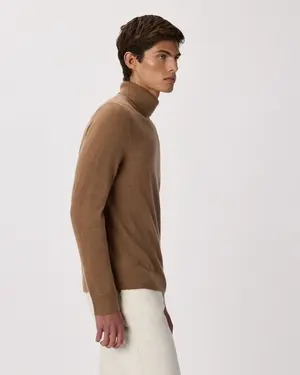 Quince Mongolian Cashmere Turtleneck Sweater - Teak