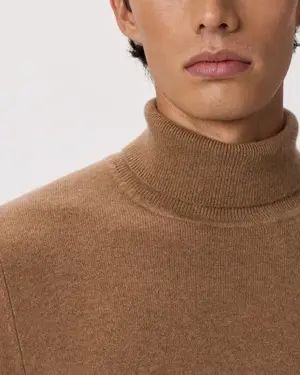 Quince Mongolian Cashmere Turtleneck Sweater - Teak