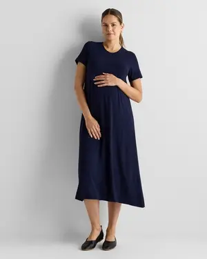 Quince European Linen Stripe Duvet - Deep Navy