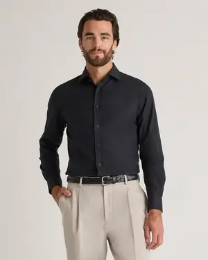 Quince Cashmere Dress Shirt - Black