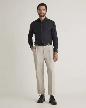 Quince Cashmere Dress Shirt - Black