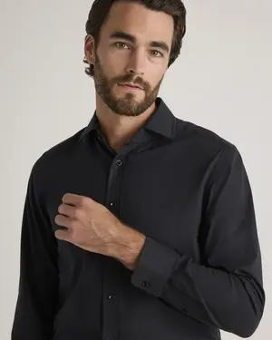 Quince Cashmere Dress Shirt - Black