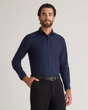 Quince Cashmere Dress Shirt - Navy
