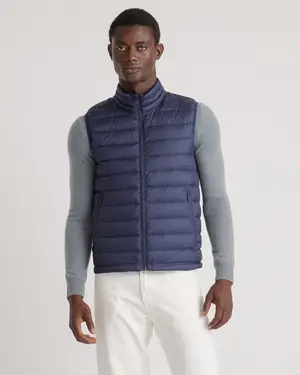 Quince Lightweight Down Packable Puffer Vest - Navy