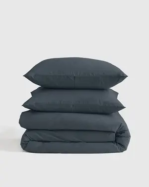 Quince European Linen Box Quilt Set, Size - Nightfall