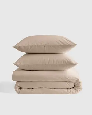 Quince European Linen Box Quilt Set, Size - Toffee