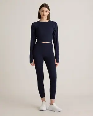 Quince Ultra-form High-rise Crossover Legging - Deep Navy