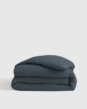 Quince Organic Brushed Cotton Duvet Cover - Nightfall