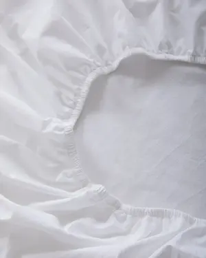 Quince Organic Brushed Cotton Sheet Set - White