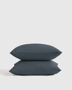 Quince Organic Brushed Cotton Sham Set - Nightfall