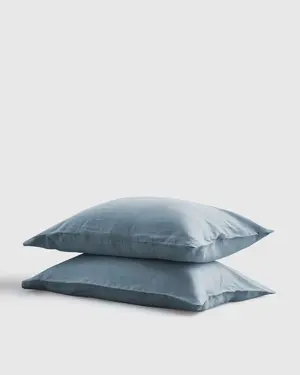 Quince European Linen Pillowcase Set - Dusty Blue