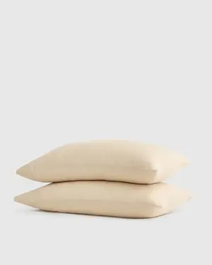 Quince European Linen Pillowcase Set - Oat