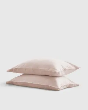 Quince European Linen Pillowcase Set - Soft Blush