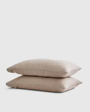 Quince European Linen Pillowcase Set Toffee
