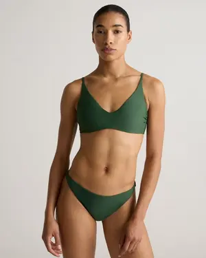 Quince Italian Low-rise Bikini Bottom - Palm