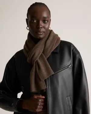 Quince Women's Mongolian Cashmere Scarf Brown