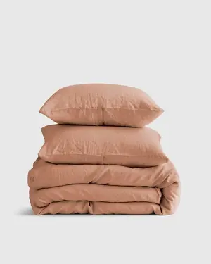 Quince European Linen Duvet Cover Set Desert Sunset