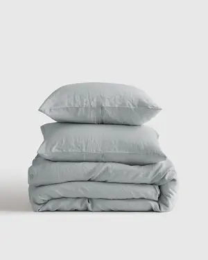 Quince European Linen Duvet Cover Set - Mist