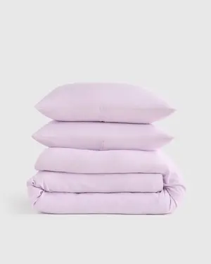 Quince European Linen Duvet Cover Set - Orchid