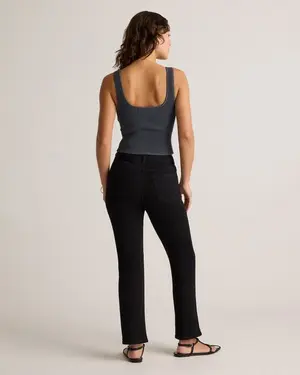 Quince Bella Stretch Kick Flare Jeans - Black