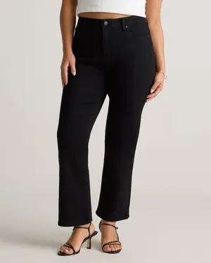 Quince Bella Stretch Kick Flare Jeans - Black