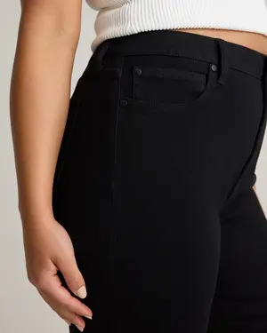 Quince Bella Stretch Kick Flare Jeans - Black
