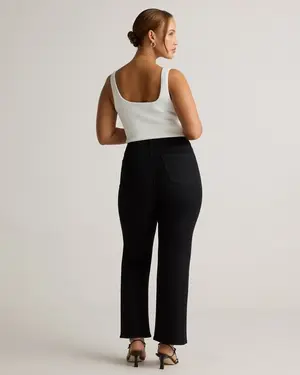 Quince Bella Stretch Kick Flare Jeans - Black