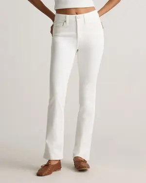 Quince Bella Stretch Kick Flare Jeans Cloud White
