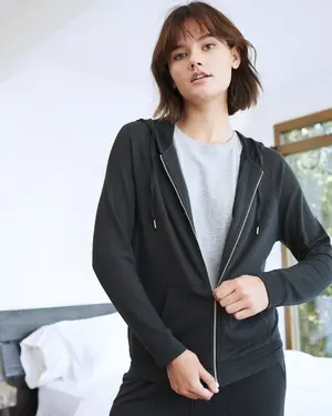 Quince Supersoft Fleece Hoodie Jacket - Black