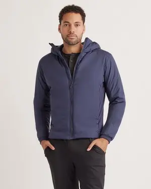 Quince Hybrid Insulated Lightweight Hooded Jacket - Navy