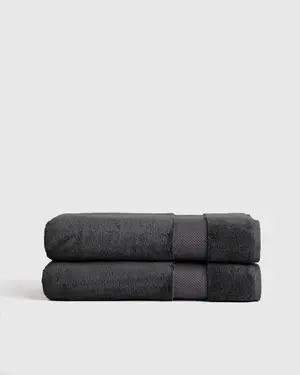 Quince Turkish Ultra Plush Bath Sheet - Charcoal