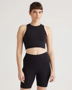 Quince Cropped Performance Tops For Women