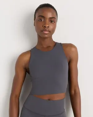 Cropped High Neck Tank Tops