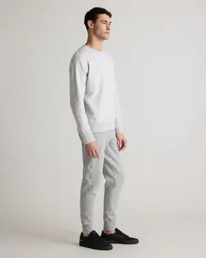 Quince Organic Heavyweight Fleece Joggers - Heather Grey