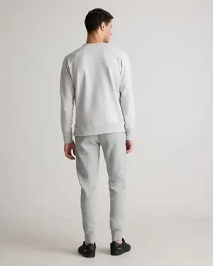 Quince Organic Heavyweight Fleece Joggers - Heather Grey