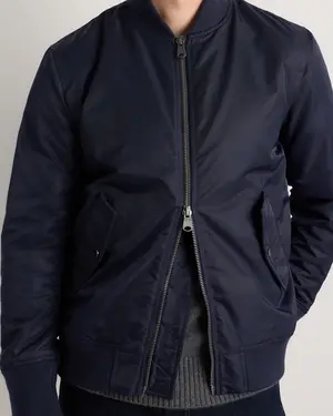 Quince Flight Nylon Bomber Jacket - Navy
