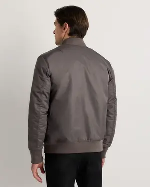 Quince Flight Nylon Bomber Jacket - Overcast Grey