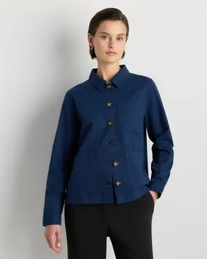 Quince Organic Stretch Chore Jacket - Navy