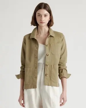Quince Organic Stretch Chore Jacket - Olive