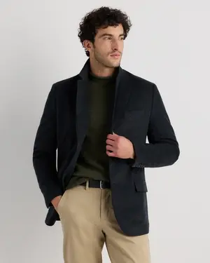 Quince Cashmere Blazer - Heather Graphite