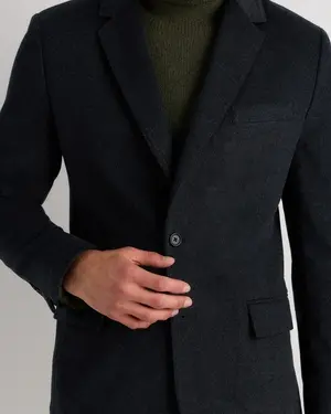 Quince Cashmere Blazer - Heather Graphite