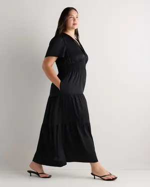 Quince Washable Silk Maxi Dress - Black