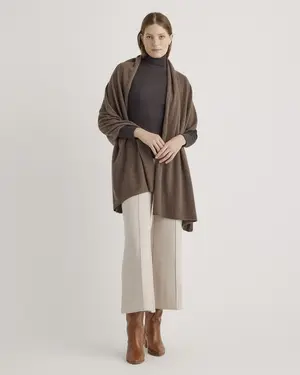 Quince Mongolian Cashmere Wrap Brown