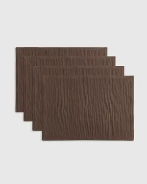 Quince Gauze Placemats, Set Of 4 - Chocolate