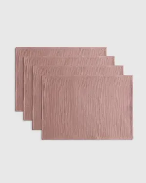 Quince Gauze Placemats, Set Of 4 Fig