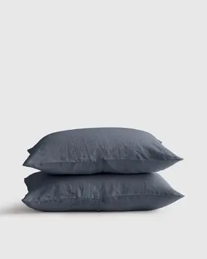 Quince European Linen Sham Set - Nightfall