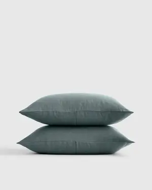 Quince European Linen Sham Set Ocean