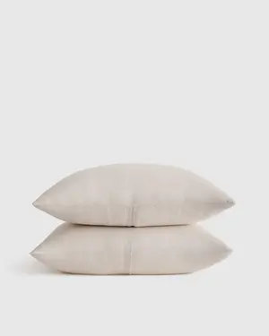 Quince European Linen Sham Set Sand