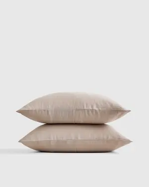 Quince European Linen Sham Set Toffee